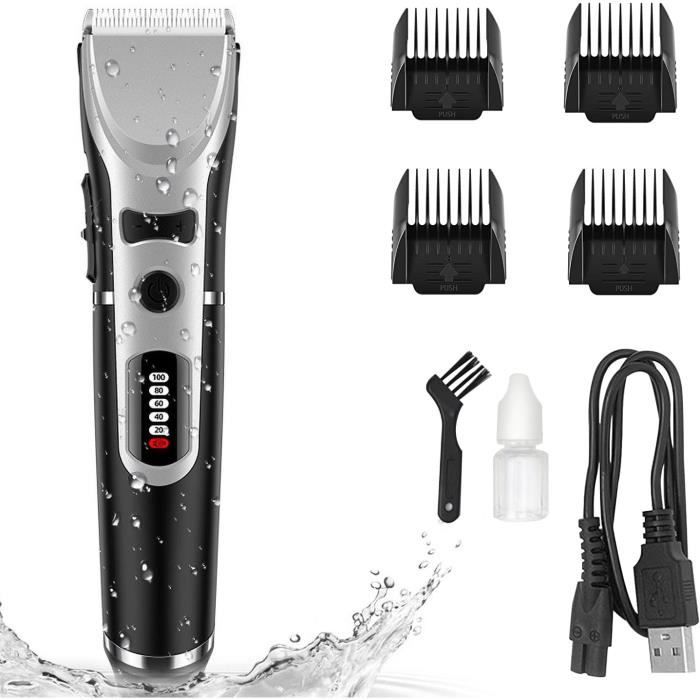Tondeuse À Cheveux Hommes Tondeuse À Barbe Sans Fil Professionnelle Kit De Toilettage À Faible ...