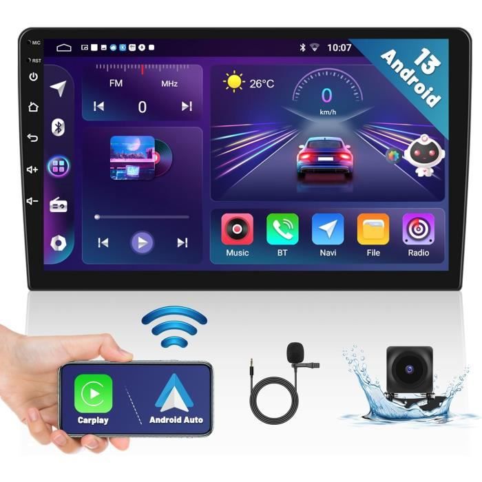 9'' Android 13 Autoradio Avec Carplay Sans Fil Android Auto Mirror Link 2+32Gb Écran Tactile ...