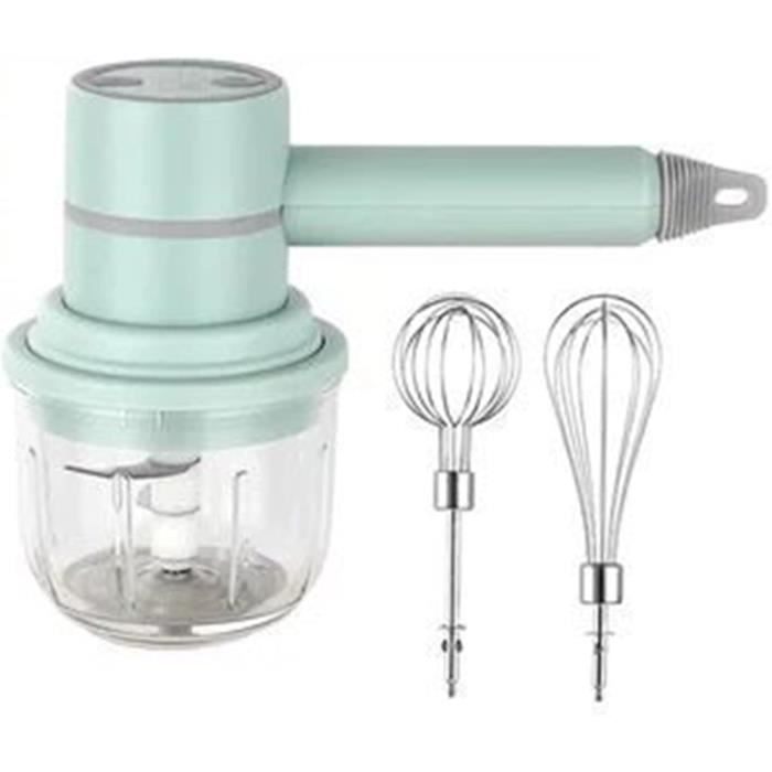 Batteur à main électrique avec 2 batteurs en acier inoxydable, coupe ...