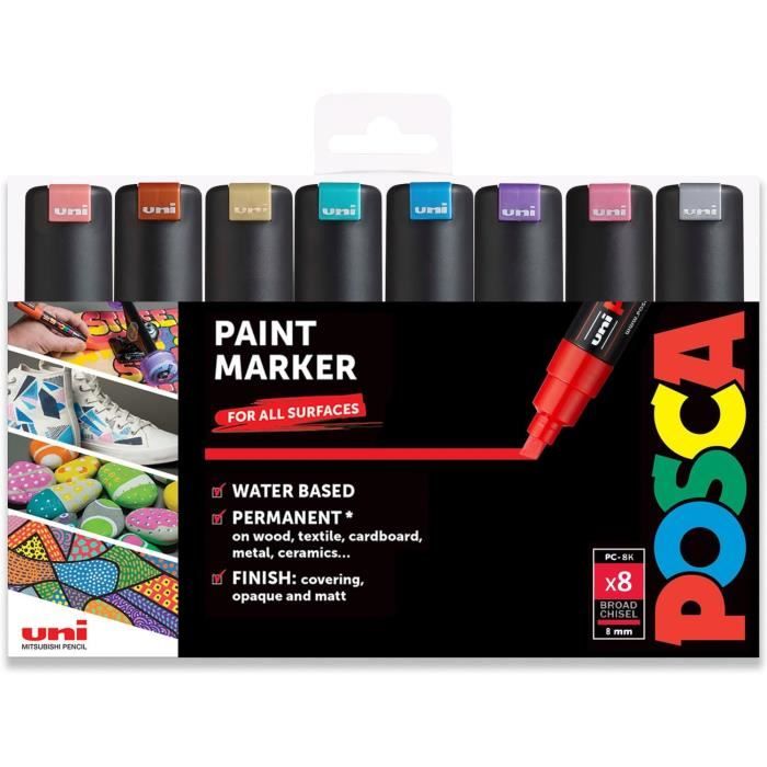 Pc- 8 K-Feutre À Dessin-Pc- 8 K Lot De 8 Métal-Dans Coffret Cadeau ...