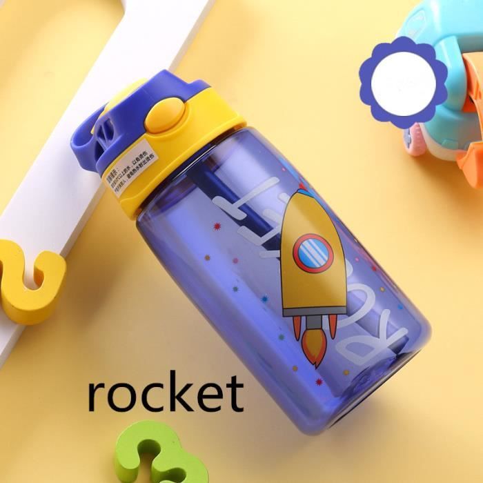 GOURDE - BIDON,rocket 480ml--Bouteille'eau en plastique 480-600ml, dessin animé créatif ...