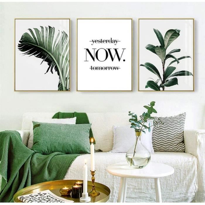 Lot de 3 posters muraux, posters d'art haut de gamme – Feuilles de ...