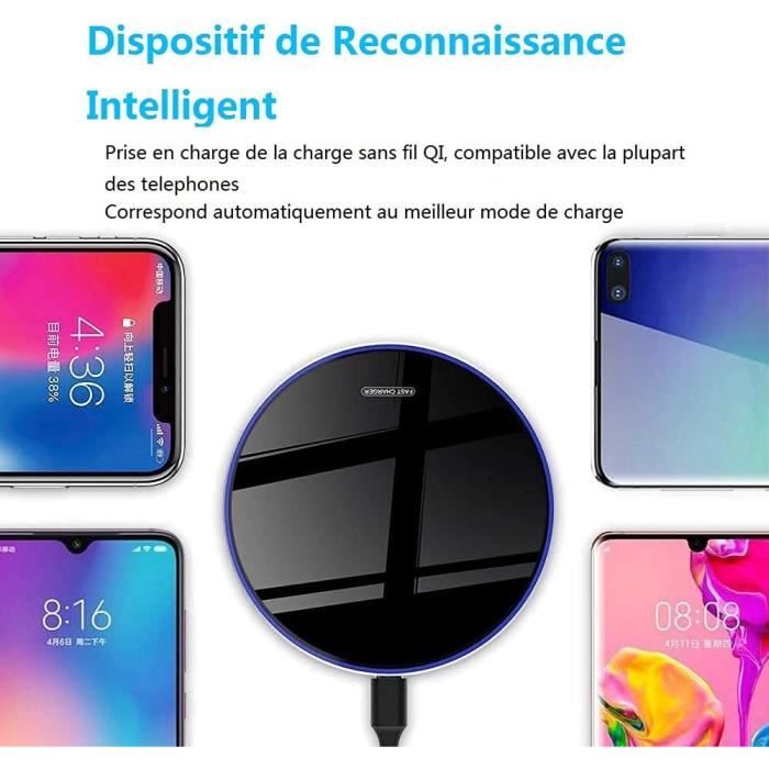 20W Chargeur Sans Fil Rapide Chargeur À Induction Compatible Avec ...
