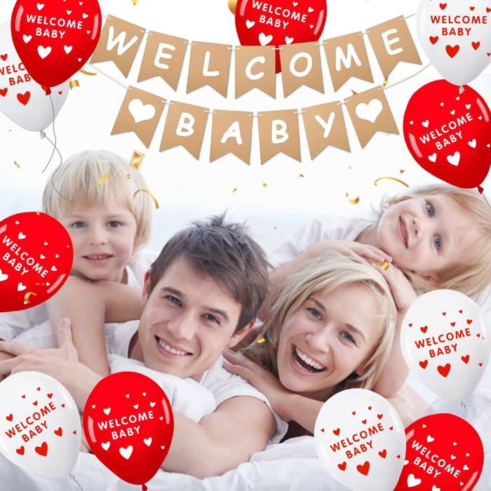 Welcome Bannire Pour Bb Guirlande De Ballons De Bienvenue La Maison ...