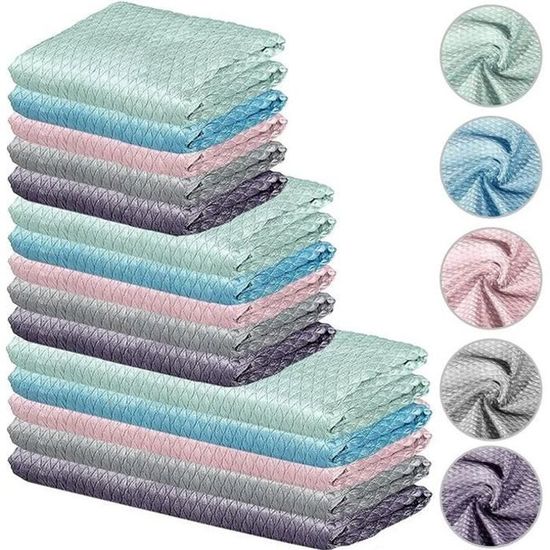 TORCHON - ESSUIE-MAIN 15 Pièces Nolmia Chiffon Microfibre Volsia ...