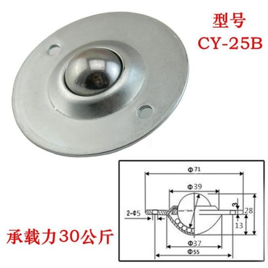 C3 - Roulement À Billes Pivotant En Acier Et Métal, 1 Pièce, Roue Ronde ...