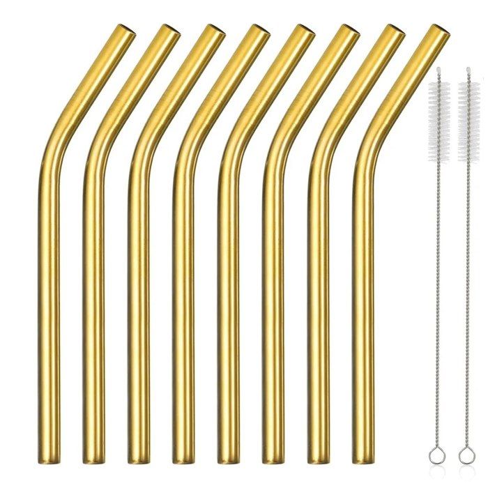 Pailles réutilisables extra larges en acier inoxydable 304,pour boisson ...