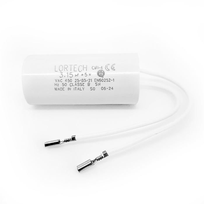 Condensateur moteur à fils 3.15 µF avec connecteur mini faston femelle ...