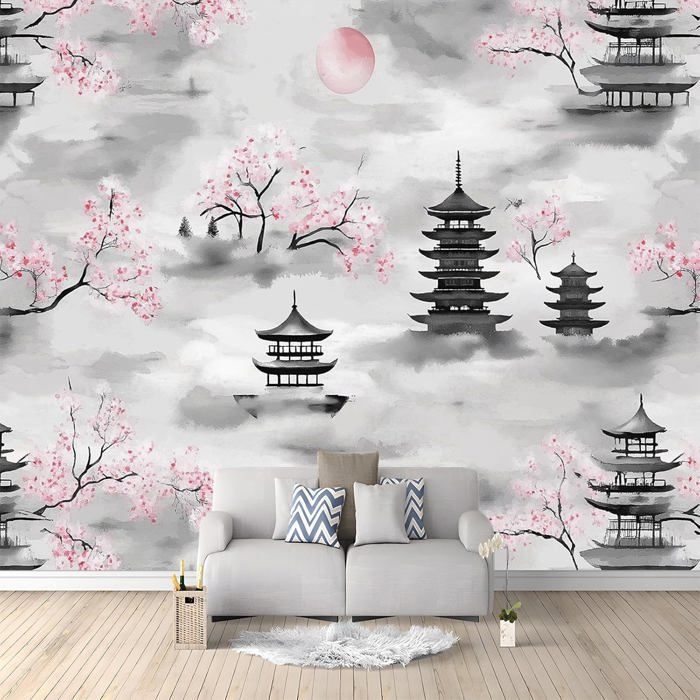Papier Peint Panoramique Cerisier Japonais