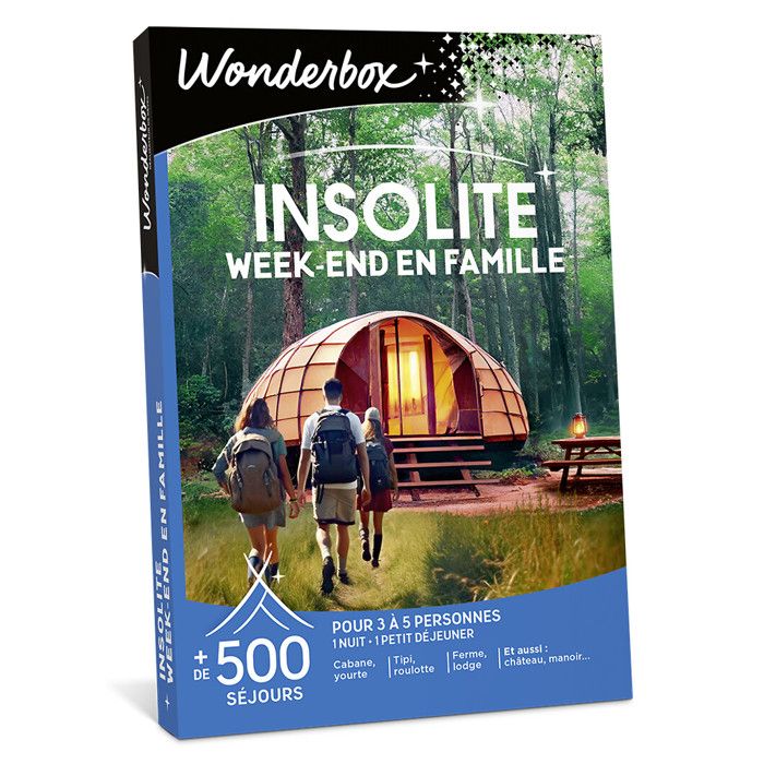 Wonderbox - Coffret cadeau - Insolite - Week-end en famille - 500 ...