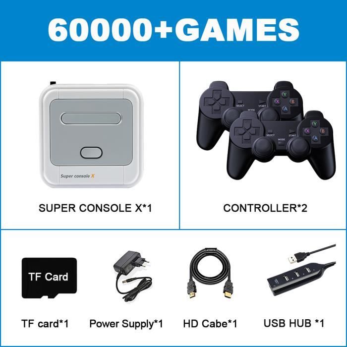 256g sans fil - Console de jeu vidéo rétro Super Console X pour DC ...