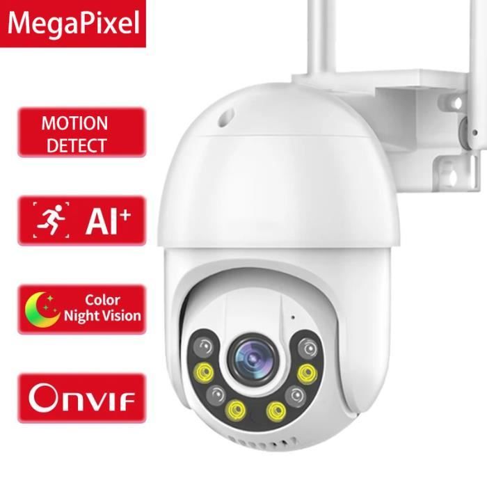 DQ-23--Caméra de permission Extérieure PTZ IP WIFI Sans Fil, Suivi ...