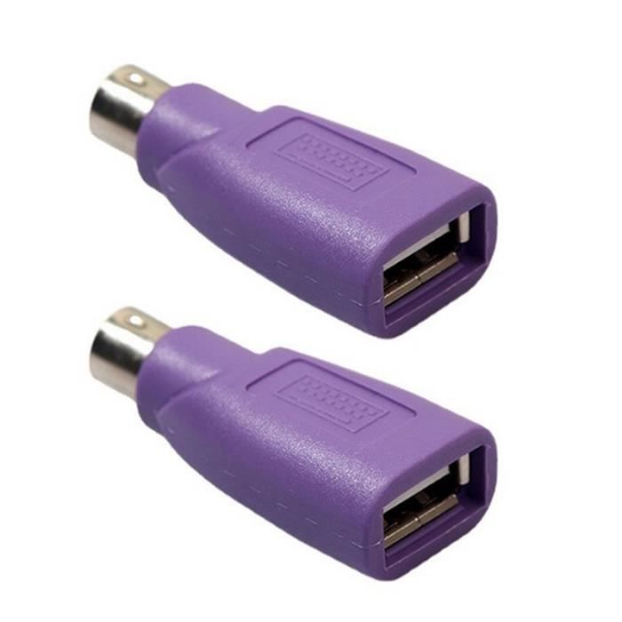 Adaptateur USB femelle vers PS2 PS-2 mâle, haute qualité, 1 pièce ...