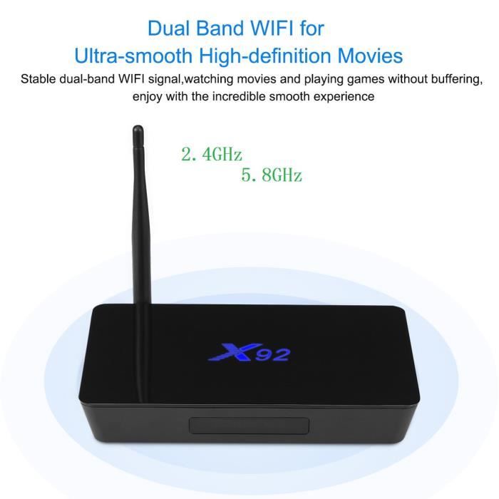 Smart TV Box Média X92 Android 7,1 3GB RAM 32GB ROM Octa Core GPU Mali ...