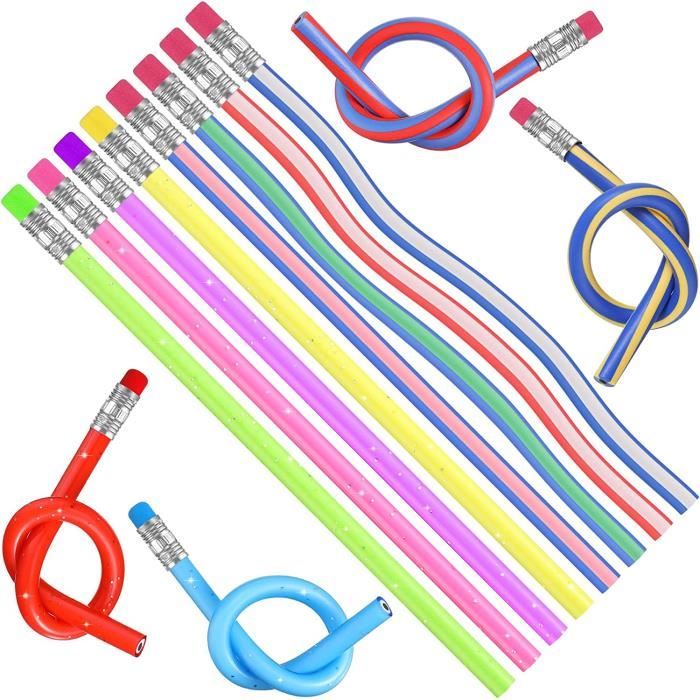 12 Pièces Crayons Flexibles Crayons Flexibles Doux Crayons Amusants ...