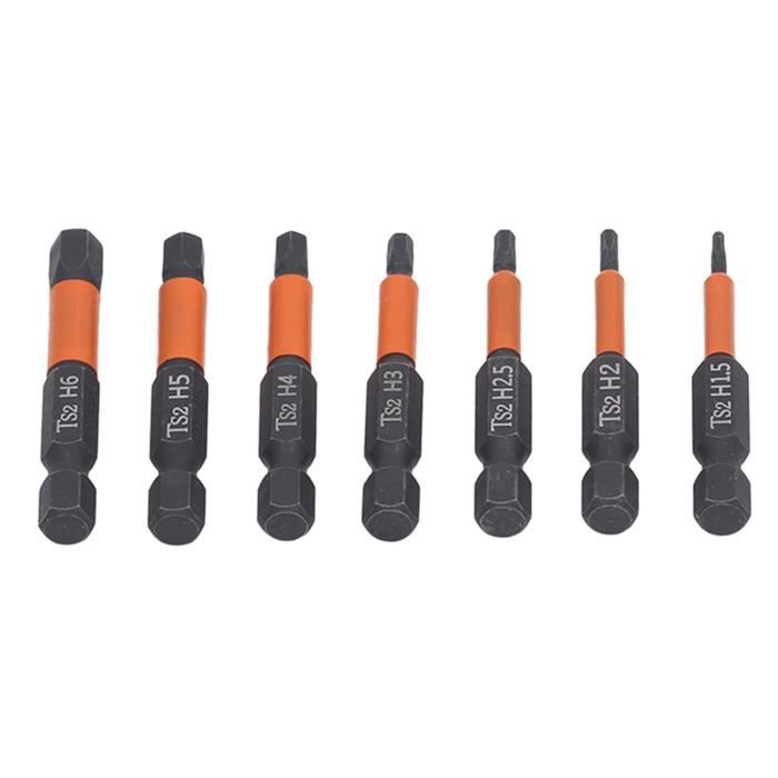 7 Pièces Embout D'entraînement Hexagonal, Clé Allen à Tête Hexagonale à ...