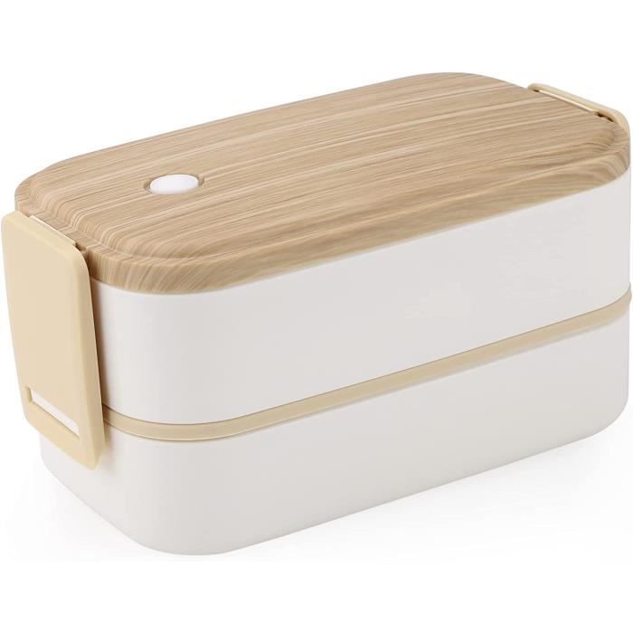 AJW-Bento Lunch Box boîtes à bento étanches à double couche en acier ...
