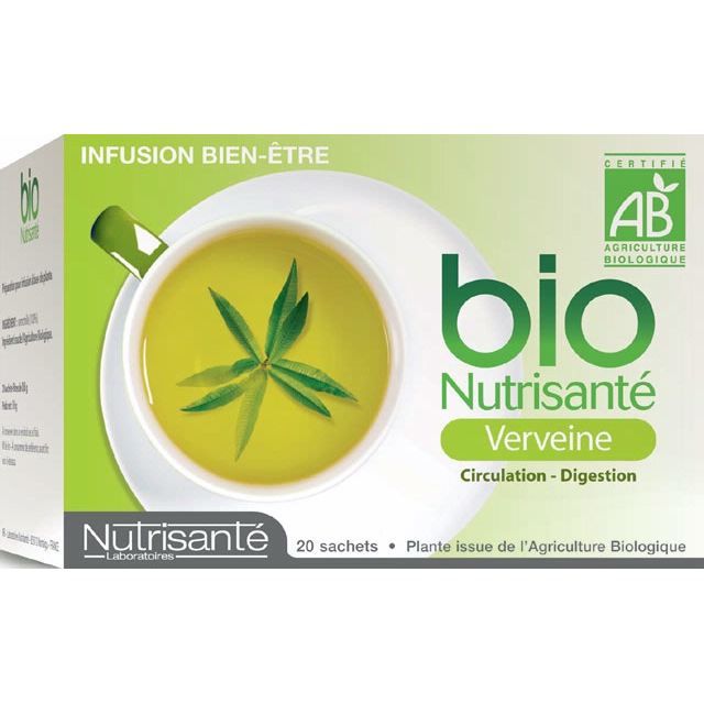 Nutrisanté Infusion Bio Verveine 20 sachets - Cdiscount Au quotidien