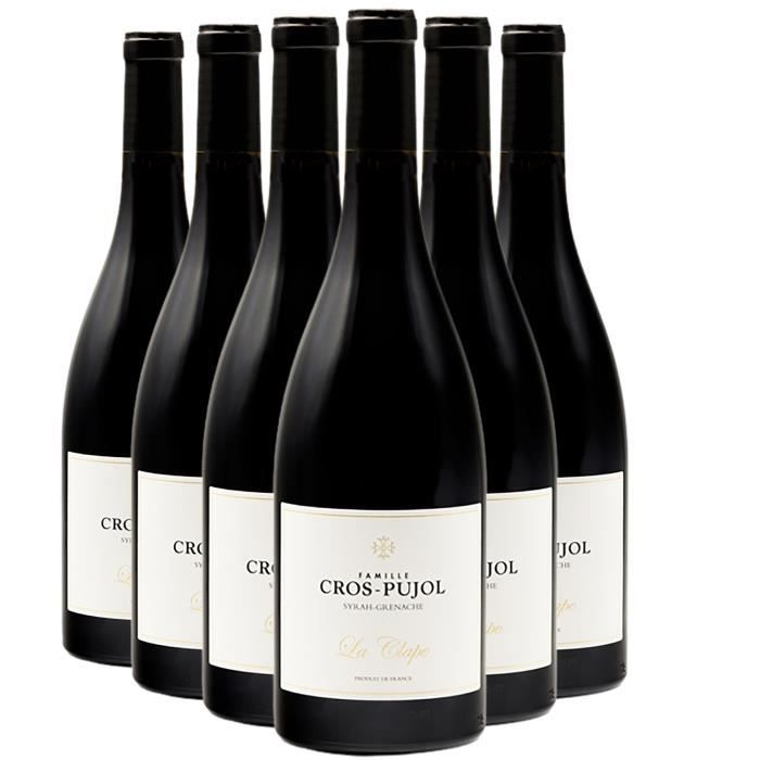 La Clape Rouge 2020 - Lot de 6x75cl - Famille Cros-Pujol - Vin AOC ...