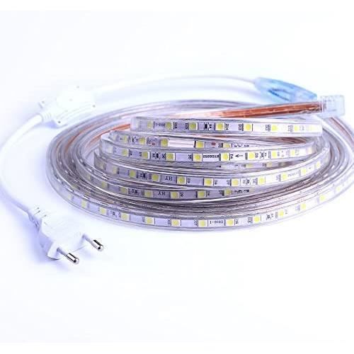 LanJue Ruban à LED Bande LED Etanche 1M Lumineux Bandeau Led 220v 5050 ...