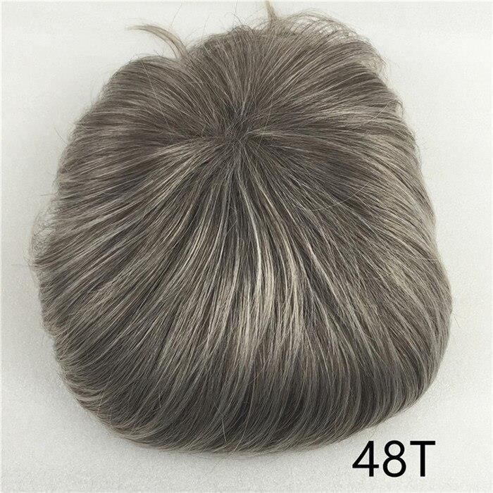 TB-Foncé Gris2 pouces -Perruque toupet de beauté forte, cheveux ...