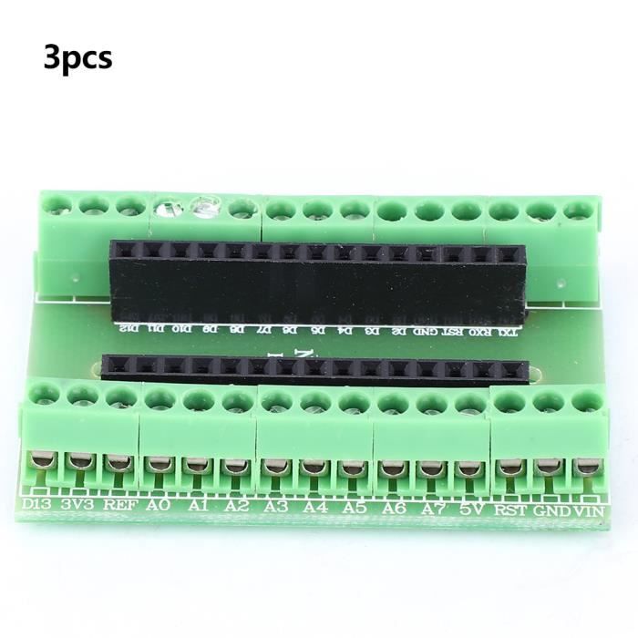 3 Pcs Terminal Adapter Expansion Board Shield Fit pour Arduino Nano V3.0 et versions antérieures ...