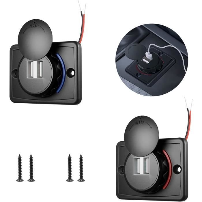 Prise USB 12V Port USB 12V Double Prise USB Camping Car 12V, 3.1A USB ...
