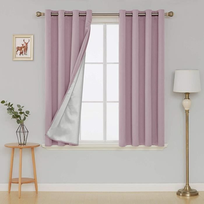 Deconovo Lot de 2 Rideaux à Oeillets Occultant Isolant Thermique avec ...