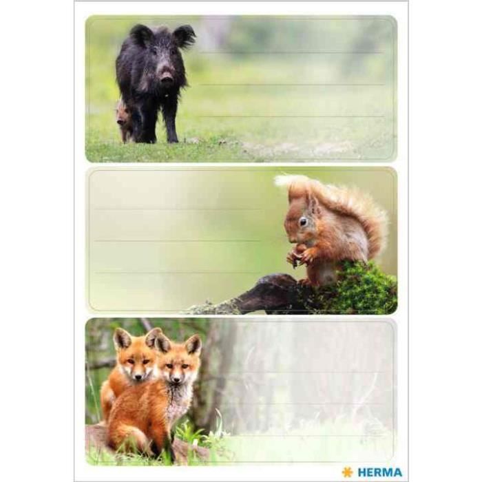 Étiquettes pour livres - HERMA - VARIO - Animaux de la forêt ...