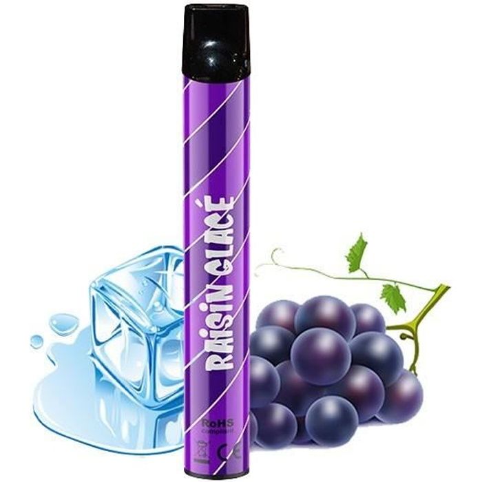 Wpuff Raisin Glace - 600 puffs - Sans Tabac - 9 mg nicotine - Cdiscount ...