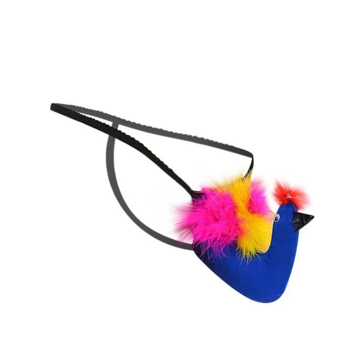 Sous-vêtements pour hommes Sretch G-string T-back Micro Thong Slip Bleu ...