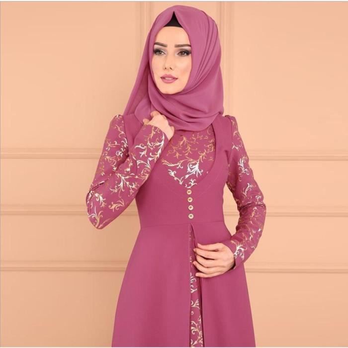 Eid Abaya dubaï turquie Musulman Hijab Robe Caftan Caftan Marocain ...