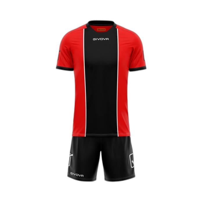 Ensemble maillot et short Givova Paris - red/black - M - Cdiscount Sport