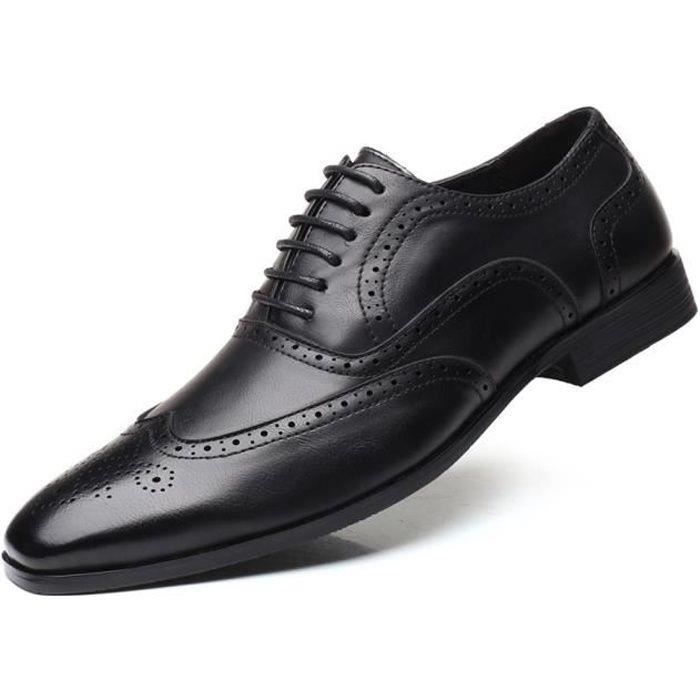 Mode Casual Classic Oxfords perforé Derby Cuir Chaussures pour Hommes ...