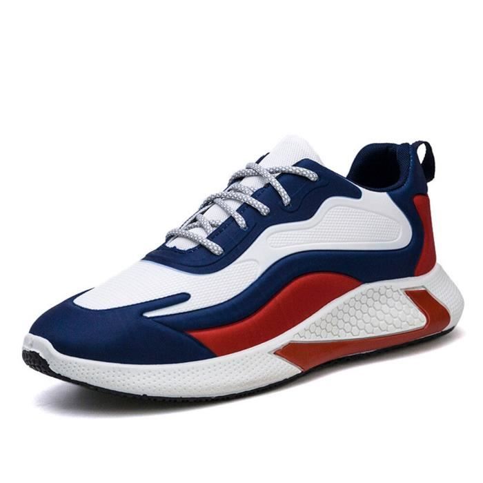 Baskets Homme - Rouge - Décontractées - Confortables - Respirantes ...