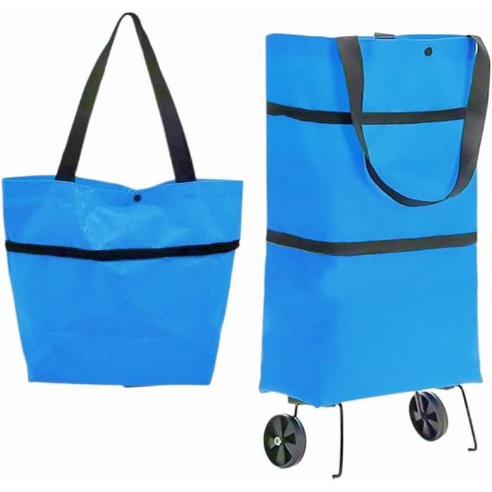 Chariot De Courses Pliable, Sac De Courses Pliable Avec Roues En ...
