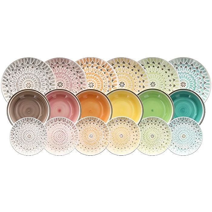 Tognana Service de table 18 pièces Cape Town, Stoneware - LS17018M064 ...