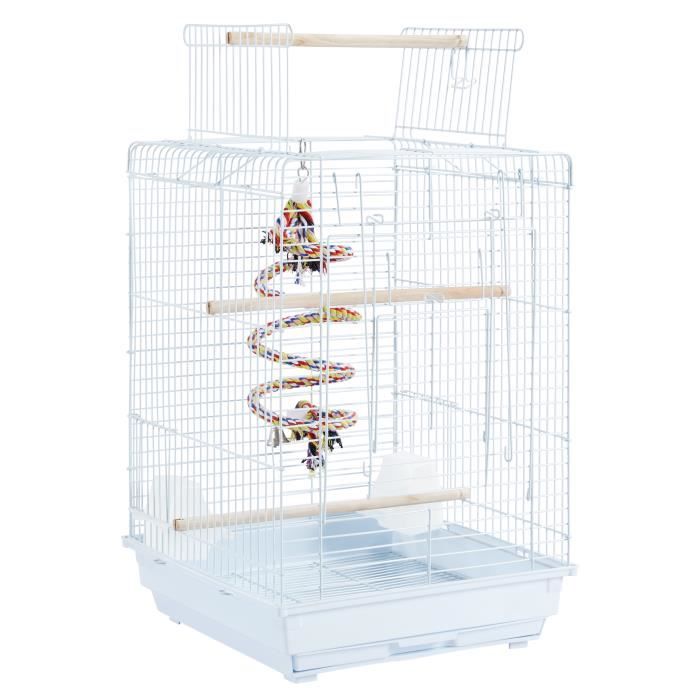 Cage pour Oiseaux - Yaheetech - 40 x 40 x 58 cm - Pour Canari, Perruche ...