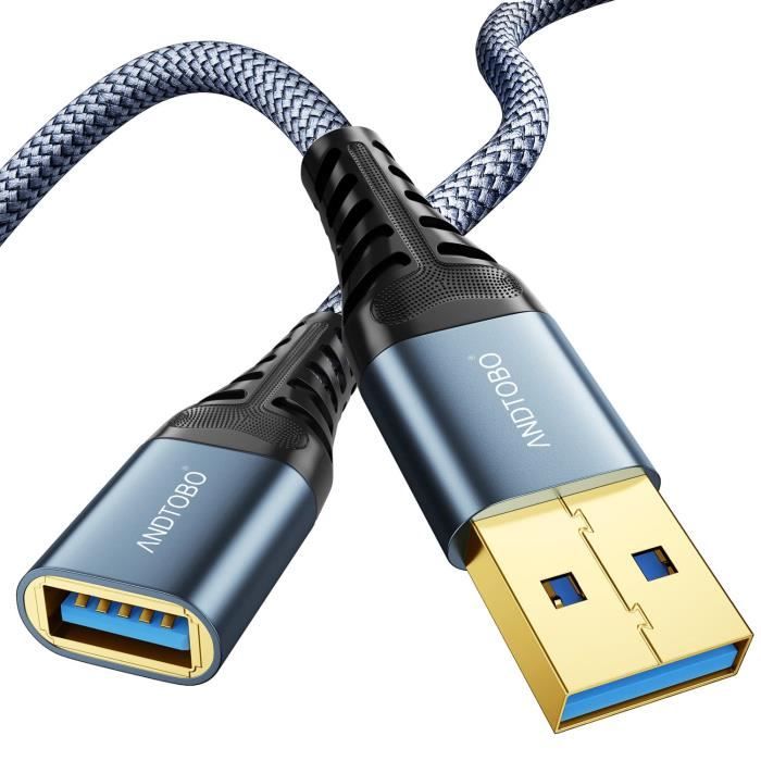 Cable de Rallonge USB 1M, USB 3.0 Male vers Femelle Rallonge Cable ...