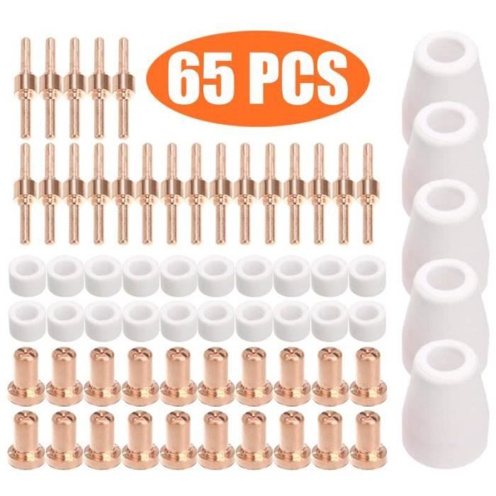 NA01807-Kit d'électrodes et buses de découpe Plasma. 65 pièces ...