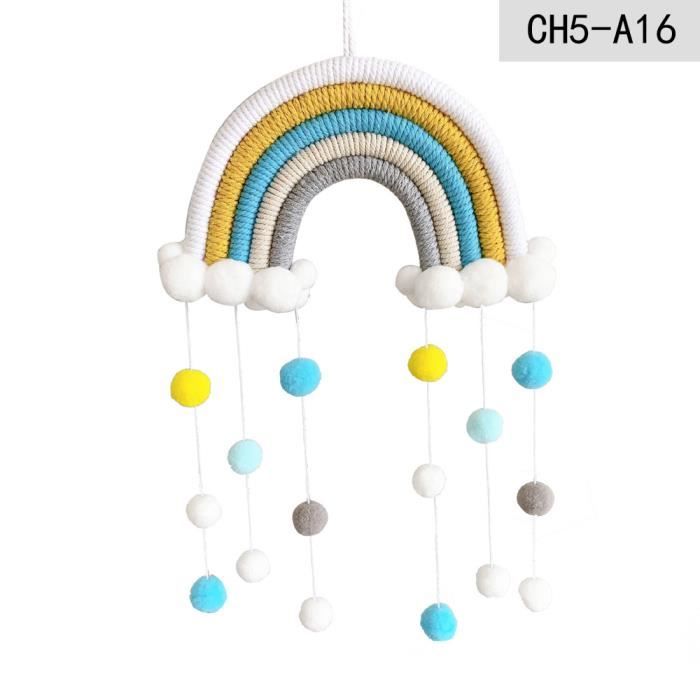 CARILLON A VENT,CH5A-16--Décoration murale en forme de nuages en feutre ...