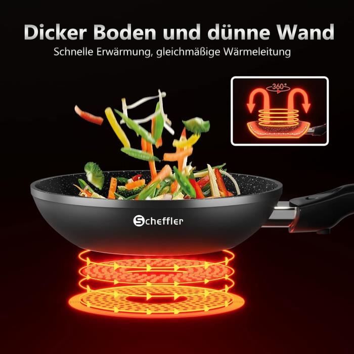 Schellfer Hl-21Ps32 Poêle À Frire À Induction Avec Revêtement Anti ...