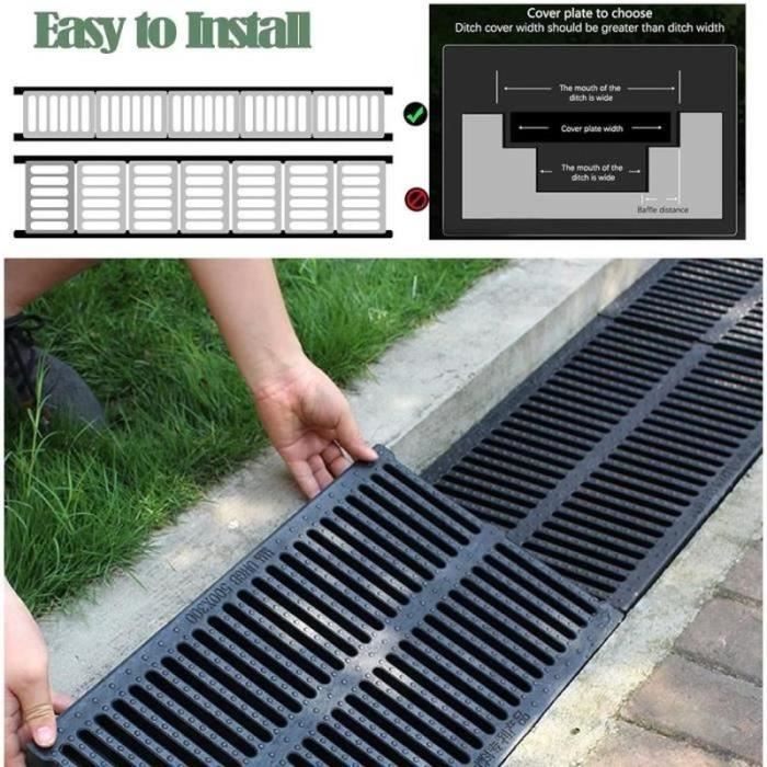 Caniveau Exterieur Grille de Drainage Grille Caniveau Systèmes De ...