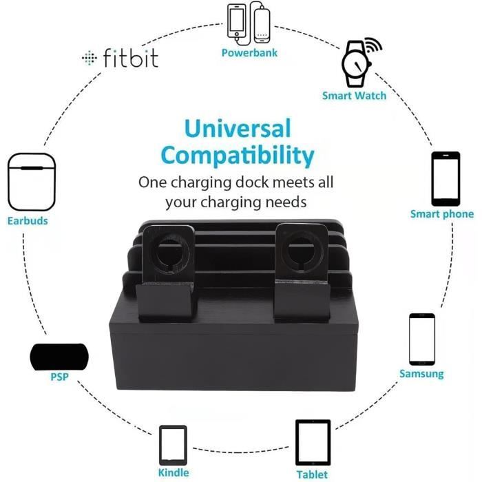 Station De Charge 5 Ports Chargeur, Station De Charge En Bambou Support De Station De Charge ...