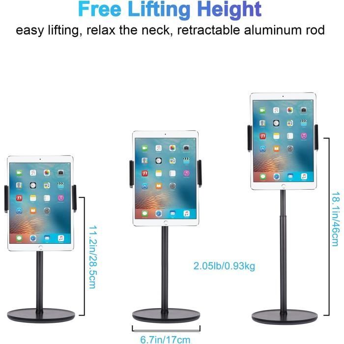 Support Tablette Réglable Angle Et Hauteur,Porte Tablette Bureau En ...
