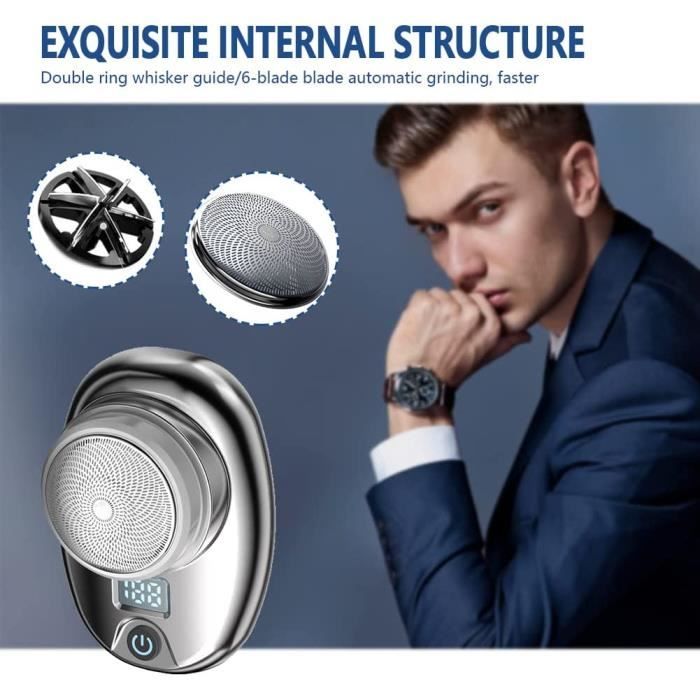 Mini rasoir, rasoir électrique portable pour homme,rechargeable par USB ...
