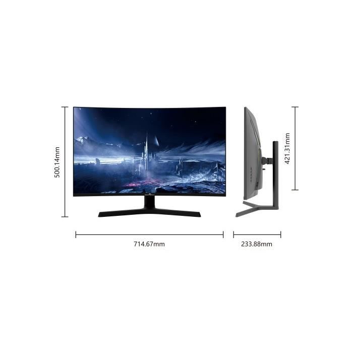 Smart Tech Ecran PC 32" (80 cm) Gaming 315G01FVC incurvé 1500 R, Dalle ...