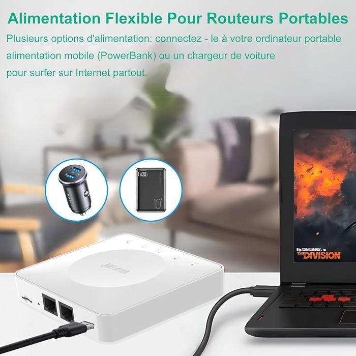 Routeur SIM Portable WiFi 6 Double Bande, Hotspot Mobile, USB-C MODEM ...