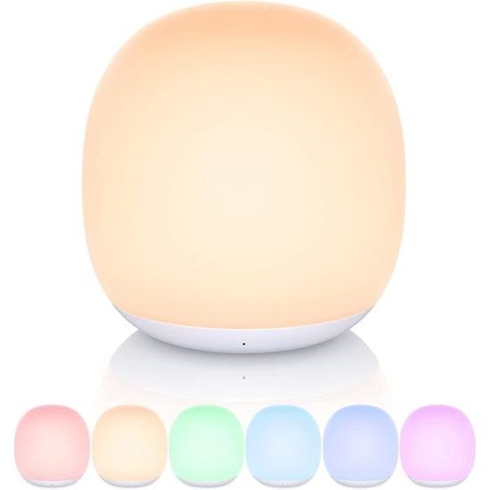 Veilleuse enfant, lampe LED de chevet magnétique à commande tactile rechargeable avec mode de ...