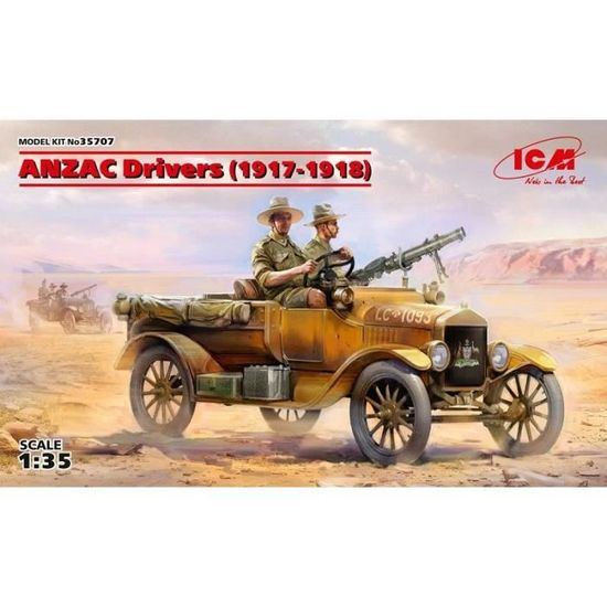 Maquette figurine - ICM - Figurine Mignature Anzac Drivers (1917-1918) - Echelle 1/35 ...